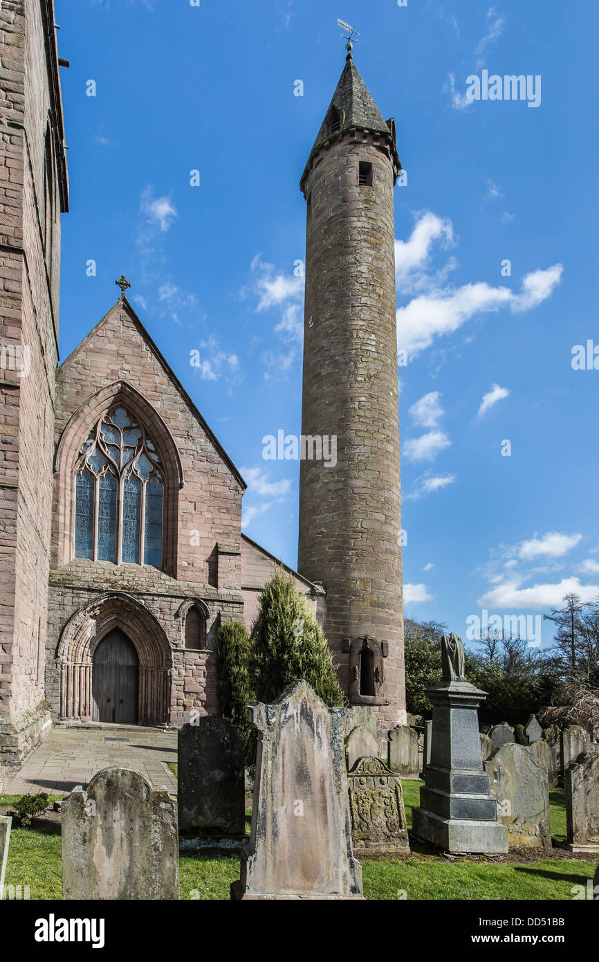 Round Tower & Cathedral at Brechin in Angus, Scotland Stock Photo - Alamy