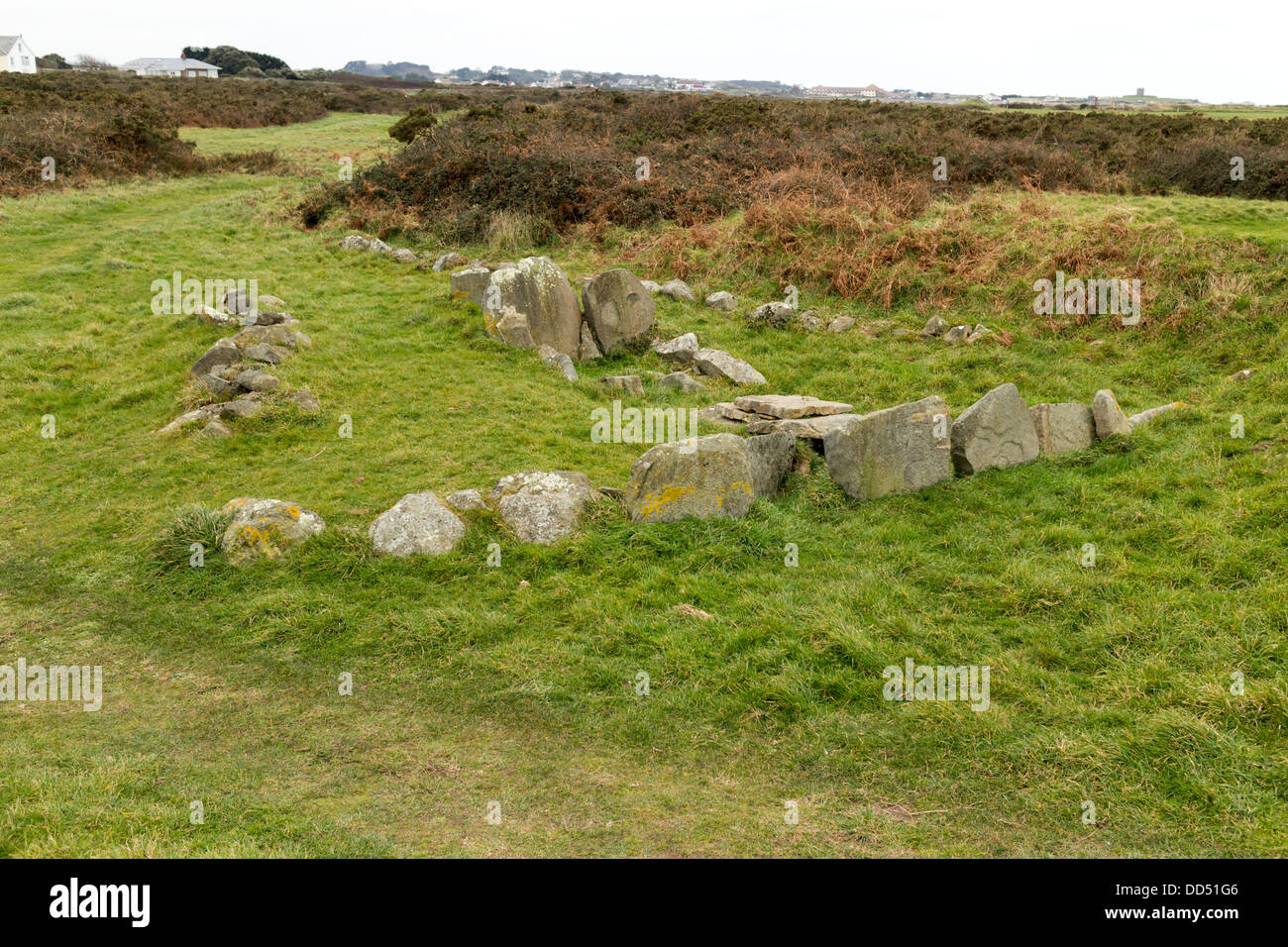 Guernsey 2013. Les Fouaillages Prehistoric Long Mound Barrow Stock ...