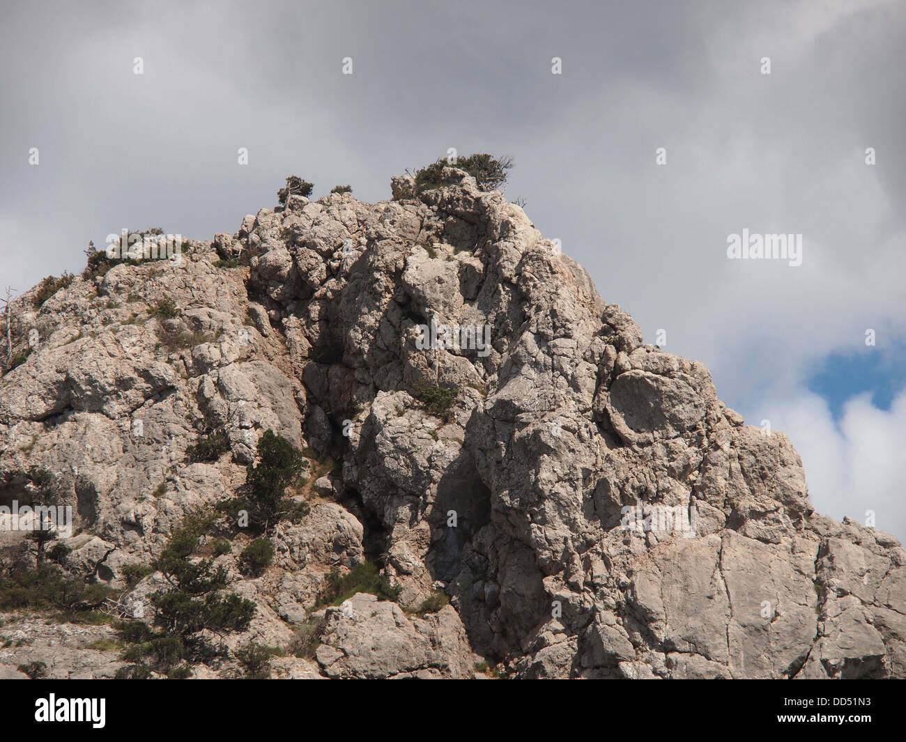 trees, sky and rock Stock Photo - Alamy