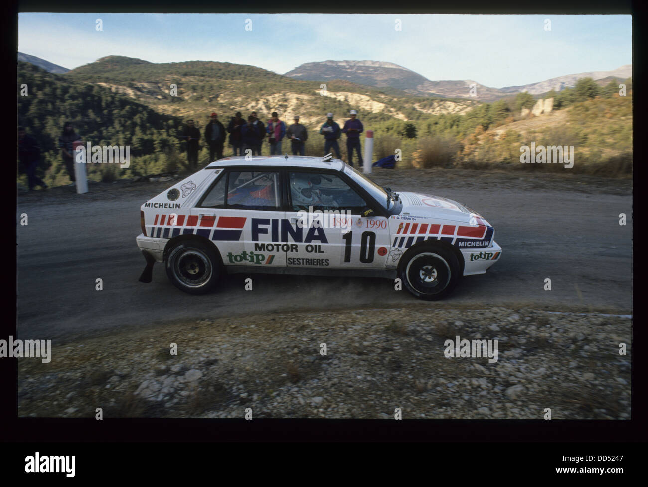 LANCIA DELTA INTEGRALE ON THE 1990 MONTE CARLO RALLY Stock Photo - Alamy