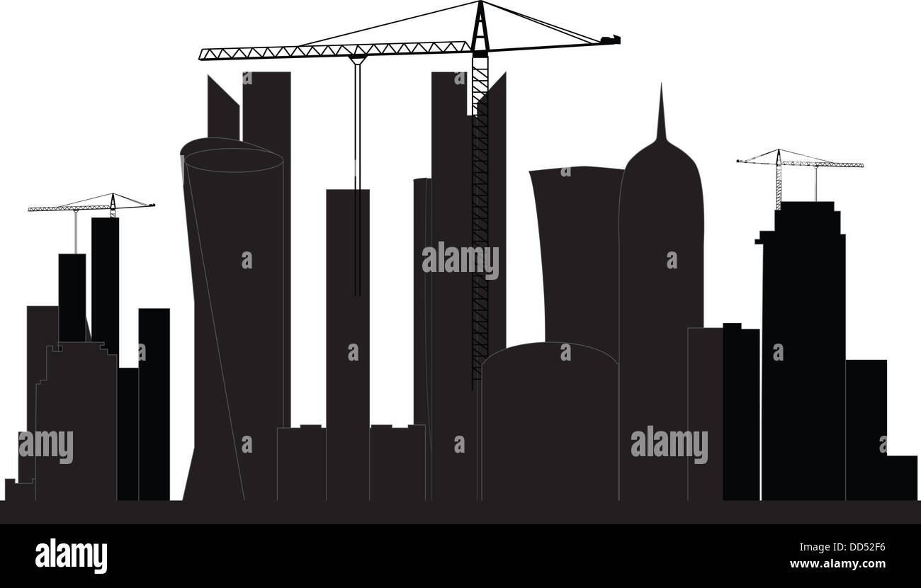 Doha skyline drawing hi-res stock photography and images - Alamy