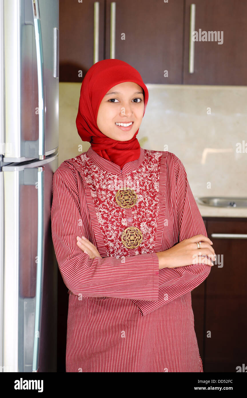 Happy Muslim Woman Stock Photo - Alamy