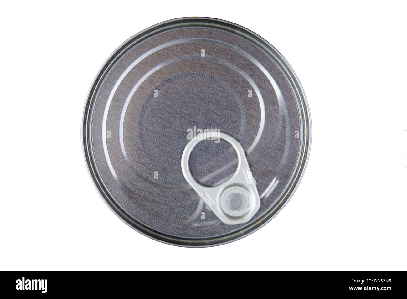 Top view of a can with key isolated on white background Stock Photo - Alamy