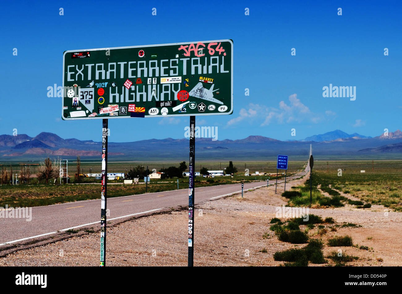 Vicinity Rachel Nevada 2012, Extraterrestrial Highway Stock Photo - Alamy
