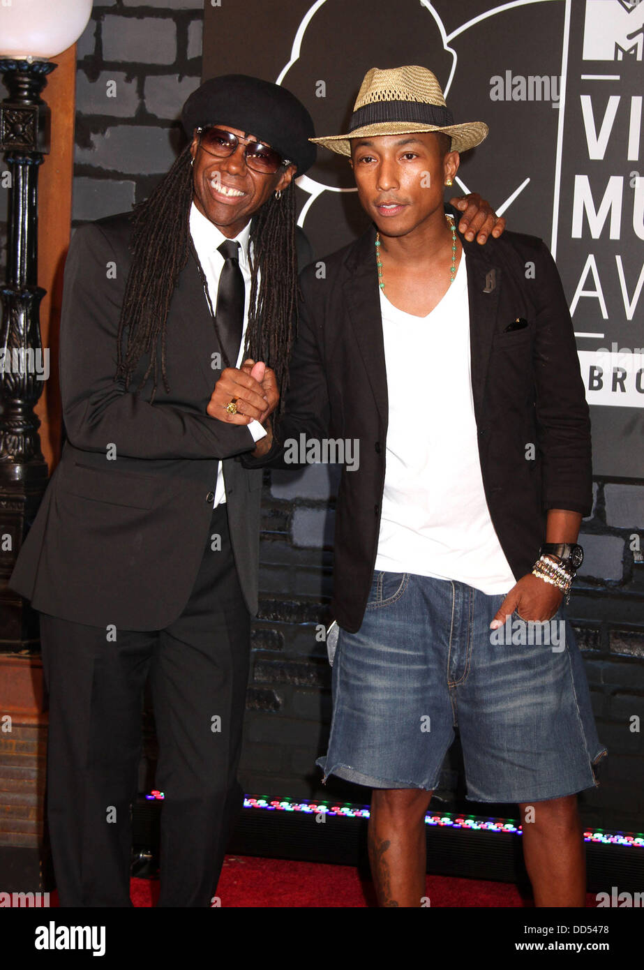 New York, New York, USA. 25th Aug, 2013. NILE RODGERS and PHARRELL ...