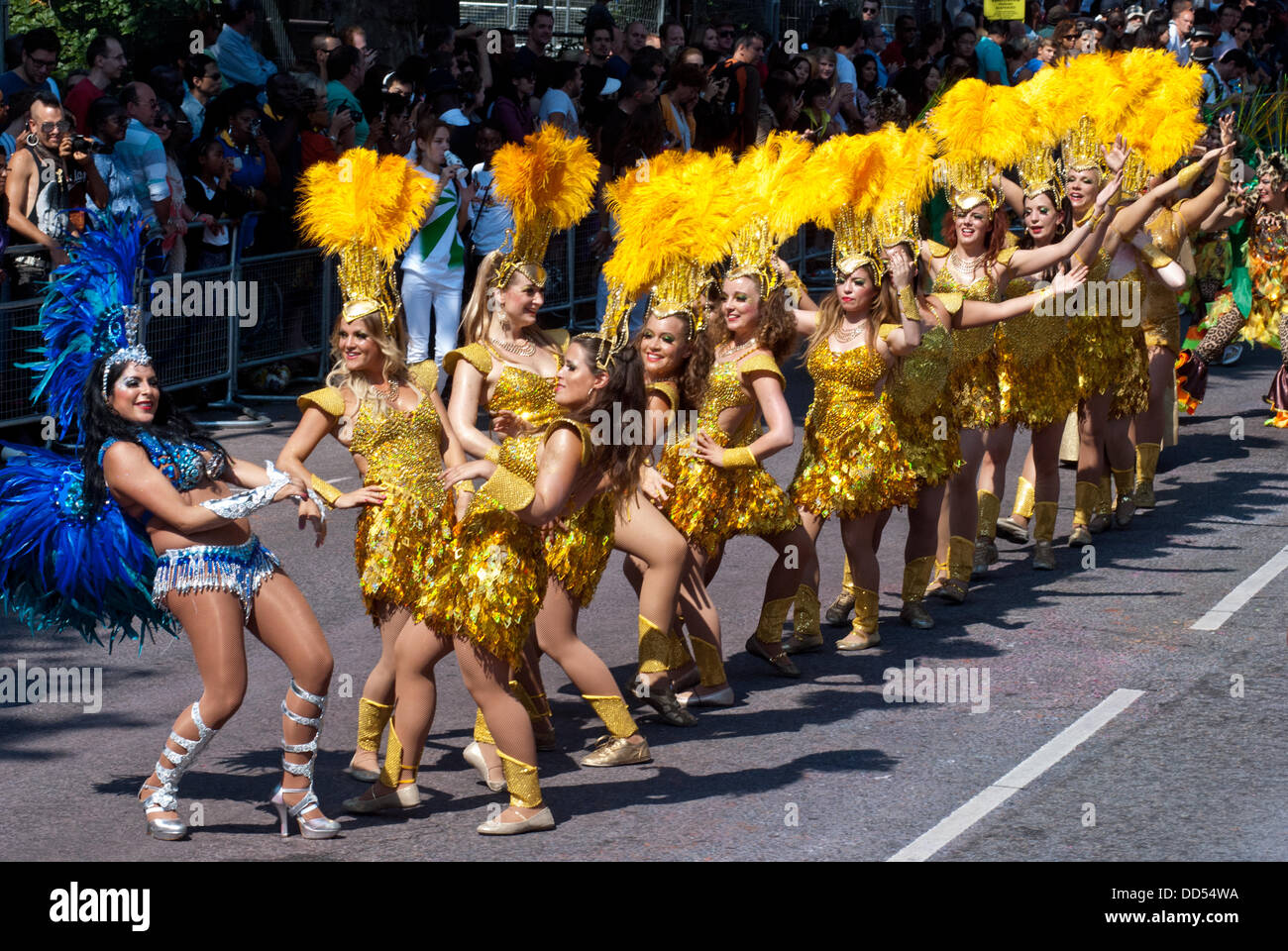 London, UK - 26 August 2013: revellers take part in the annual parade ...