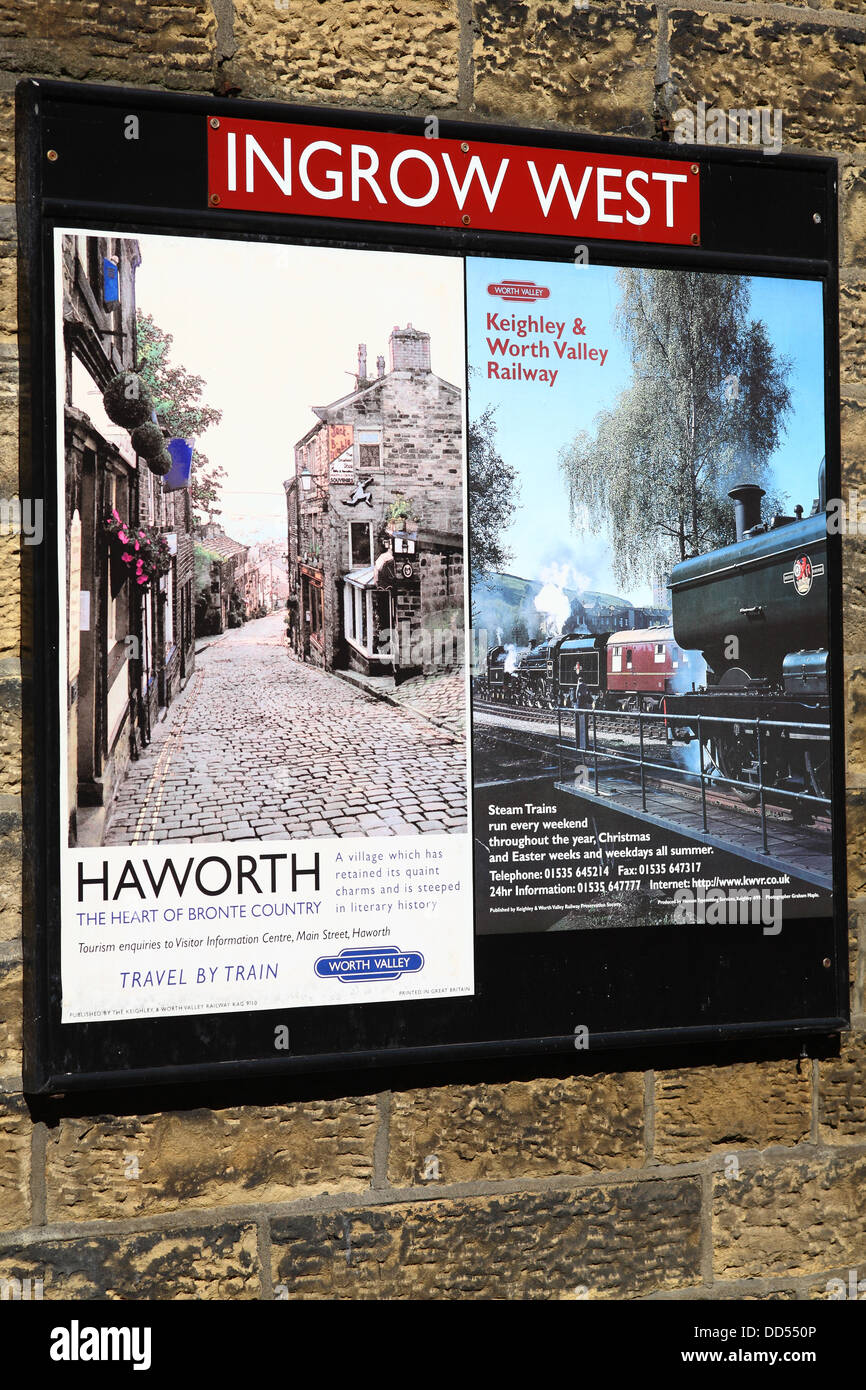 keighley and worth valley railway poster at ingrow west station Stock ...