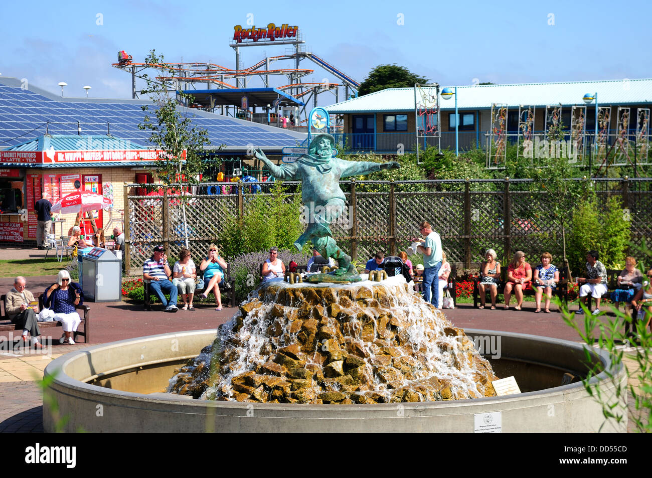 Jolly Fisherman Statue and Fountain.Skegness,Lincolnshire Stock Photo ...