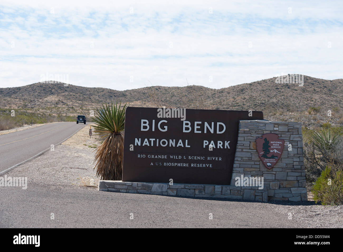 Entrance Sign, Big Bend National Park, Texas, USA Stock Photo - Alamy