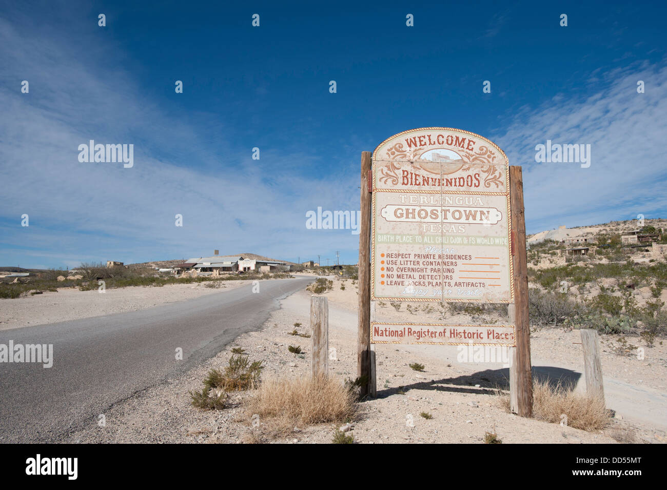 Terlingua Ghost Town, Big Bend National Park, Texas, USA Stock Photo ...