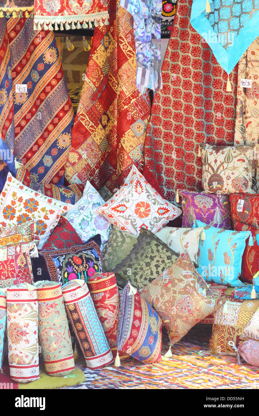 colorful fabrics and textiles Stock Photo - Alamy