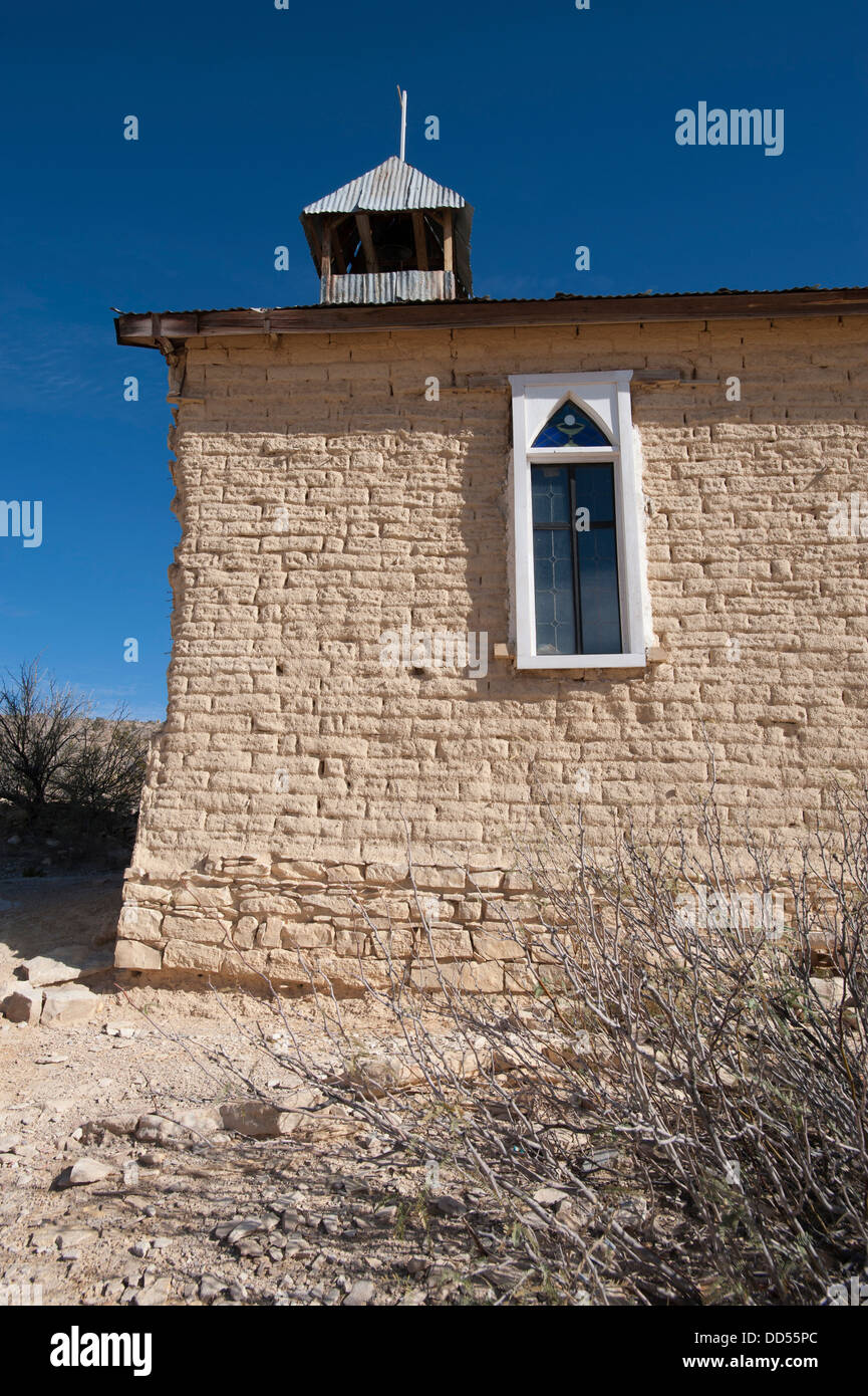 Church, Terlingua Ghost Town, Big Bend National Park, Texas, USA Stock ...