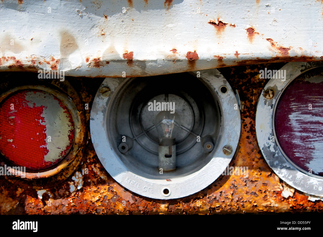 Rusted broken tail lights Stock Photo - Alamy