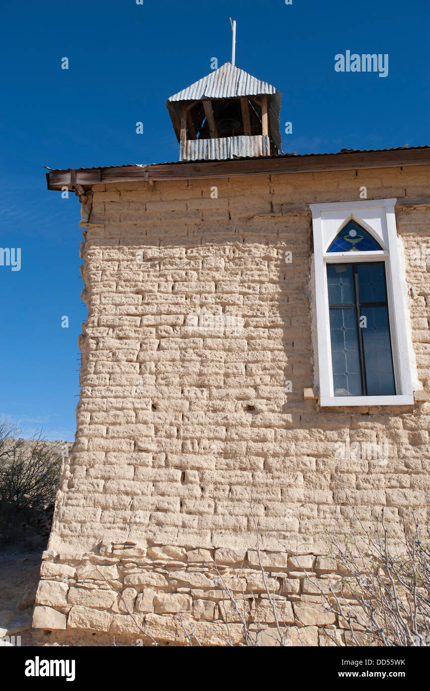 Church, Terlingua Ghost Town, Big Bend National Park, Texas, USA Stock ...
