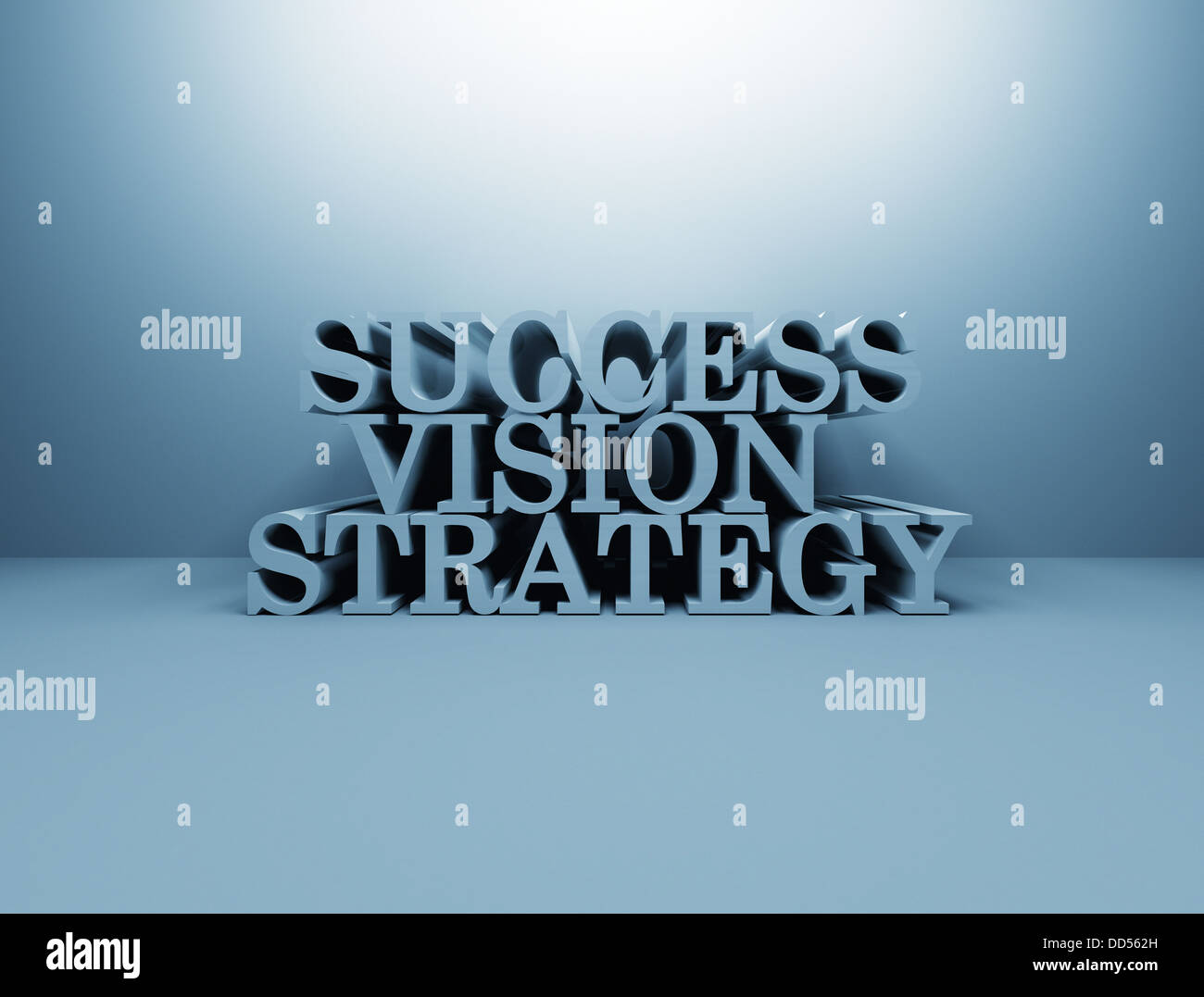 Success Vision Strategy 3d text Stock Photo - Alamy