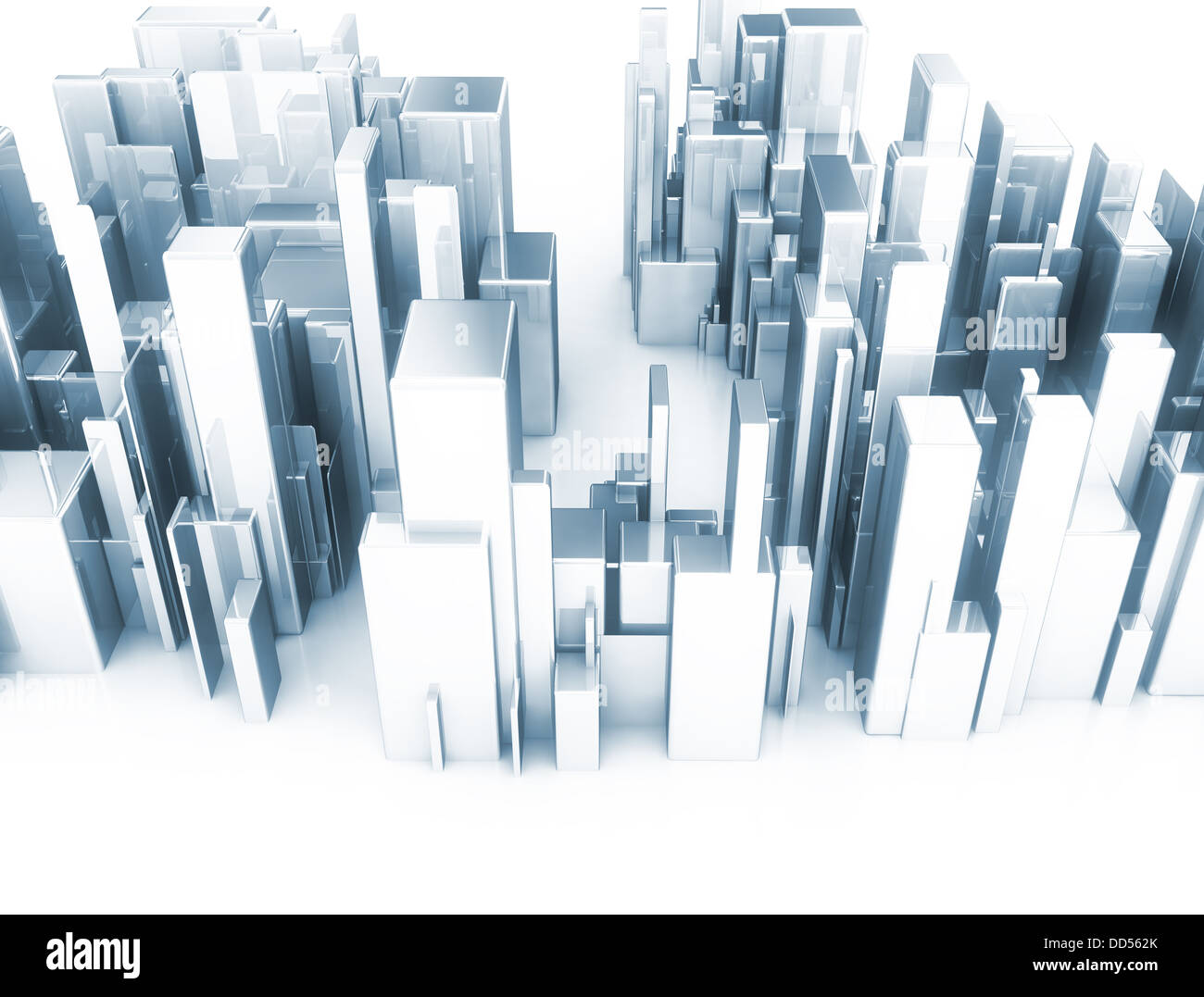 Metal 3d cubes abstract city scape model Stock Photo - Alamy