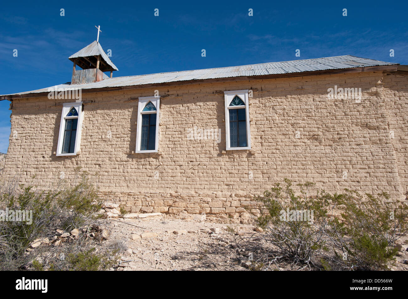 Church, Terlingua Ghost Town, Big Bend National Park, Texas, USA Stock ...