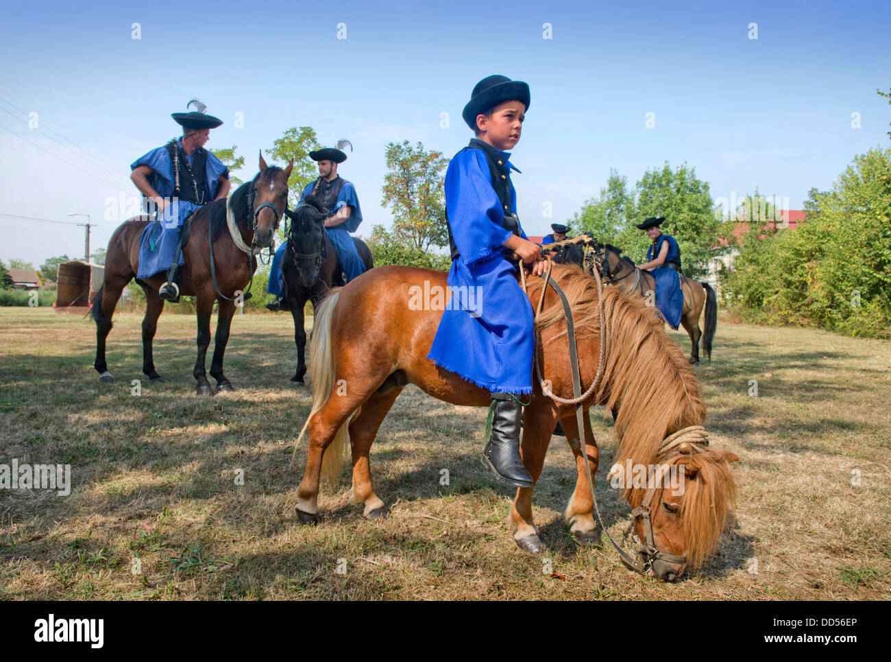 Traditional Hungarian 'Csikos' at a horse festival in the Hungarian ...