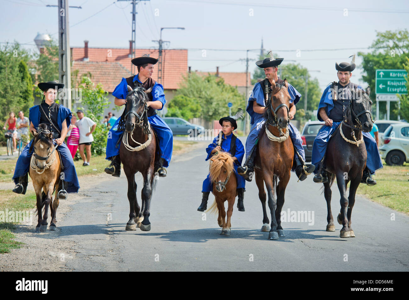 Traditional Hungarian 'Csikos' at a horse festival in the Hungarian ...