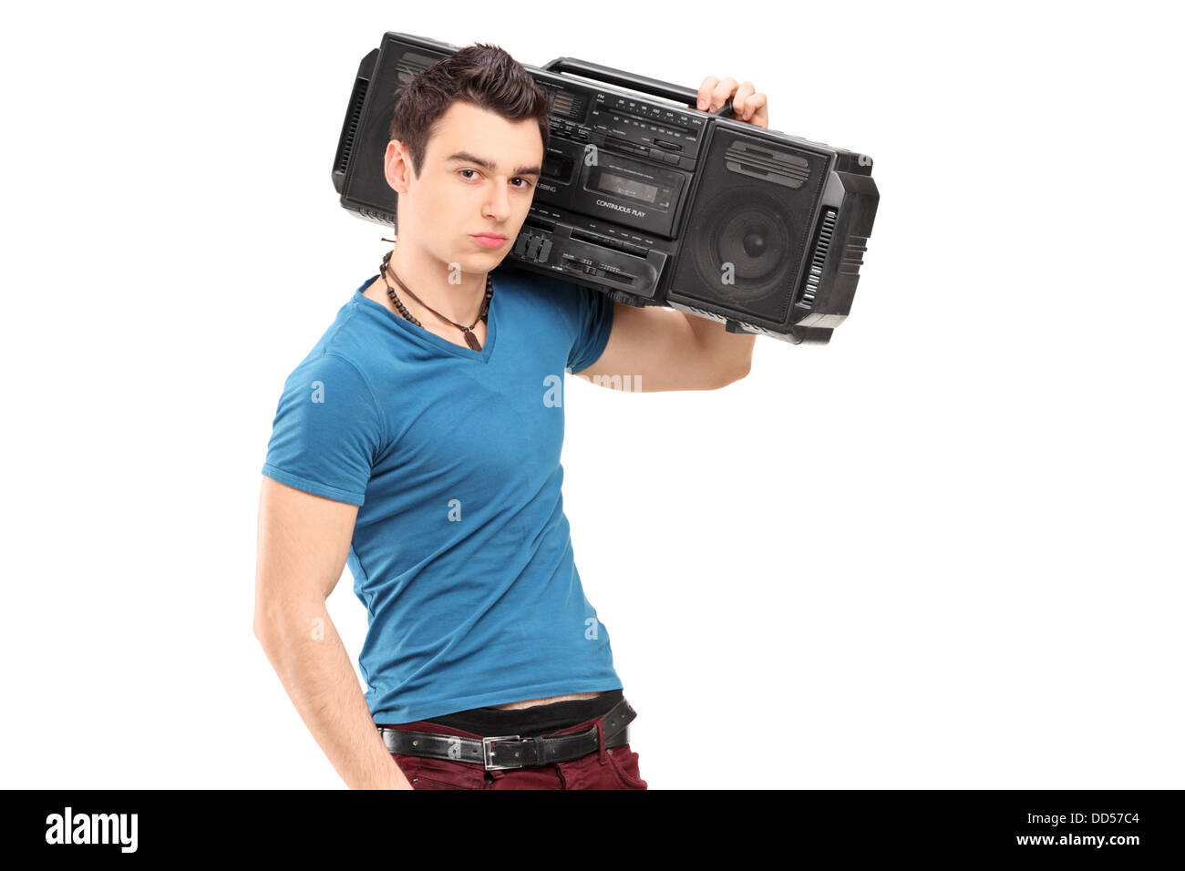 Cool guy with a radio Stock Photo - Alamy