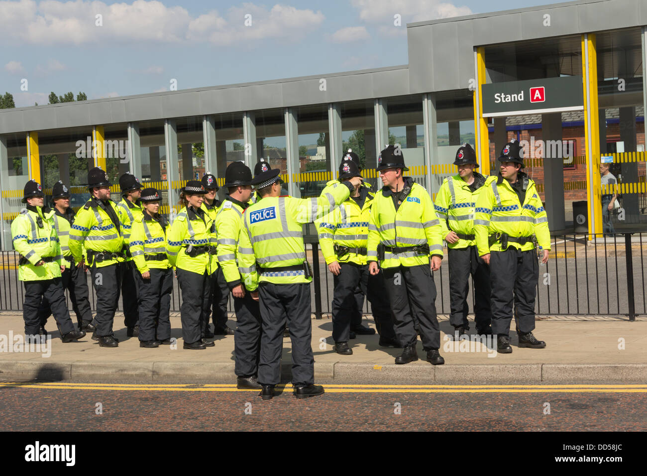 Police presence protest against hi-res stock photography and images - Alamy