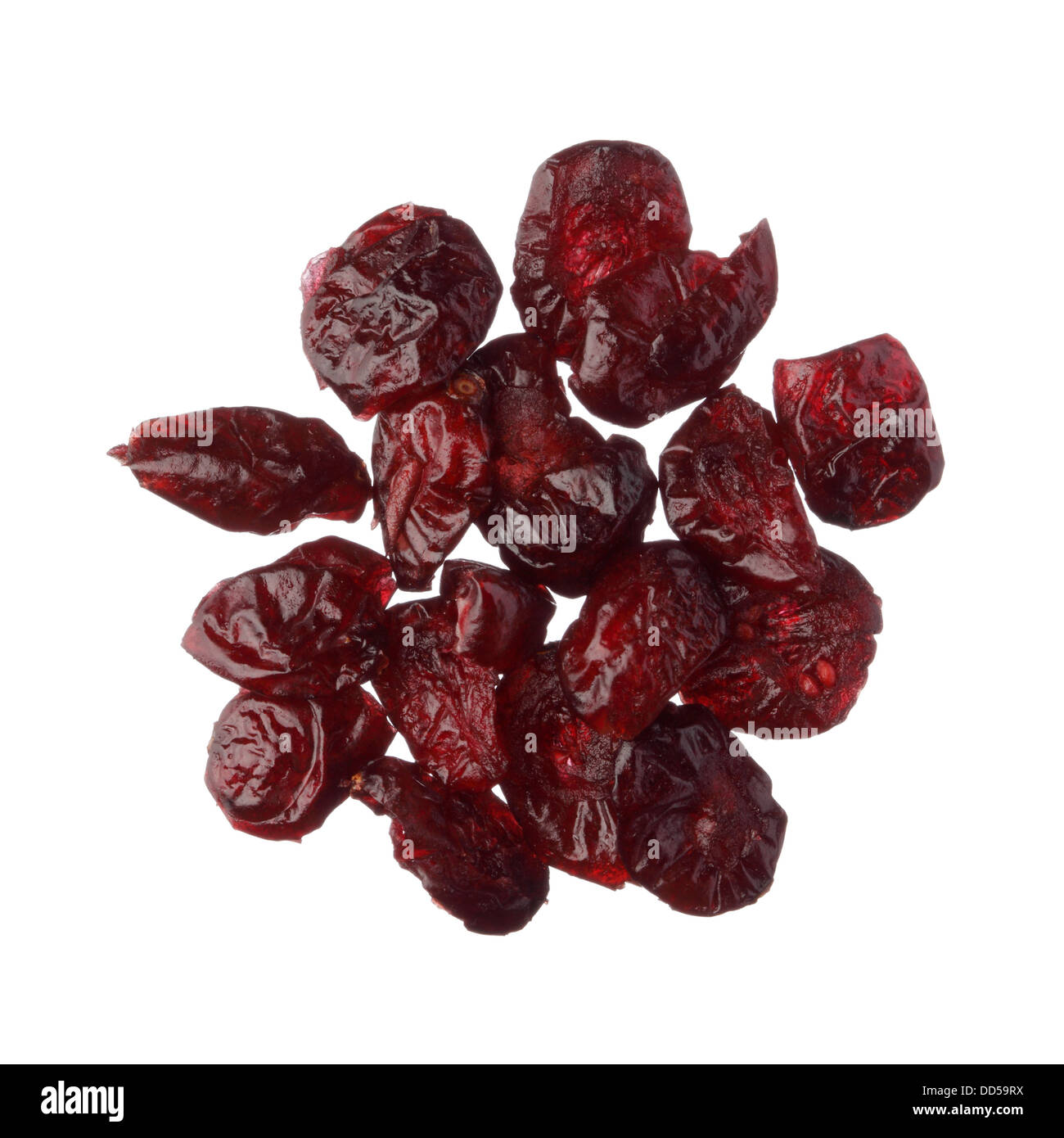 Dried cranberries isolated on white background Stock Photo - Alamy