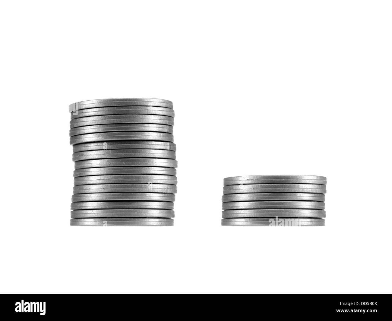 Euro coin stack Black and White Stock Photos & Images - Alamy