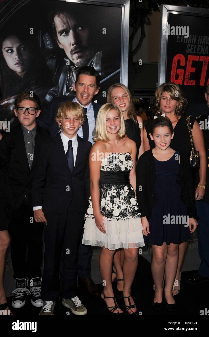 Los Angeles, CA. 26th Aug, 2013. Ethan Hawke, family at arrivals for ...