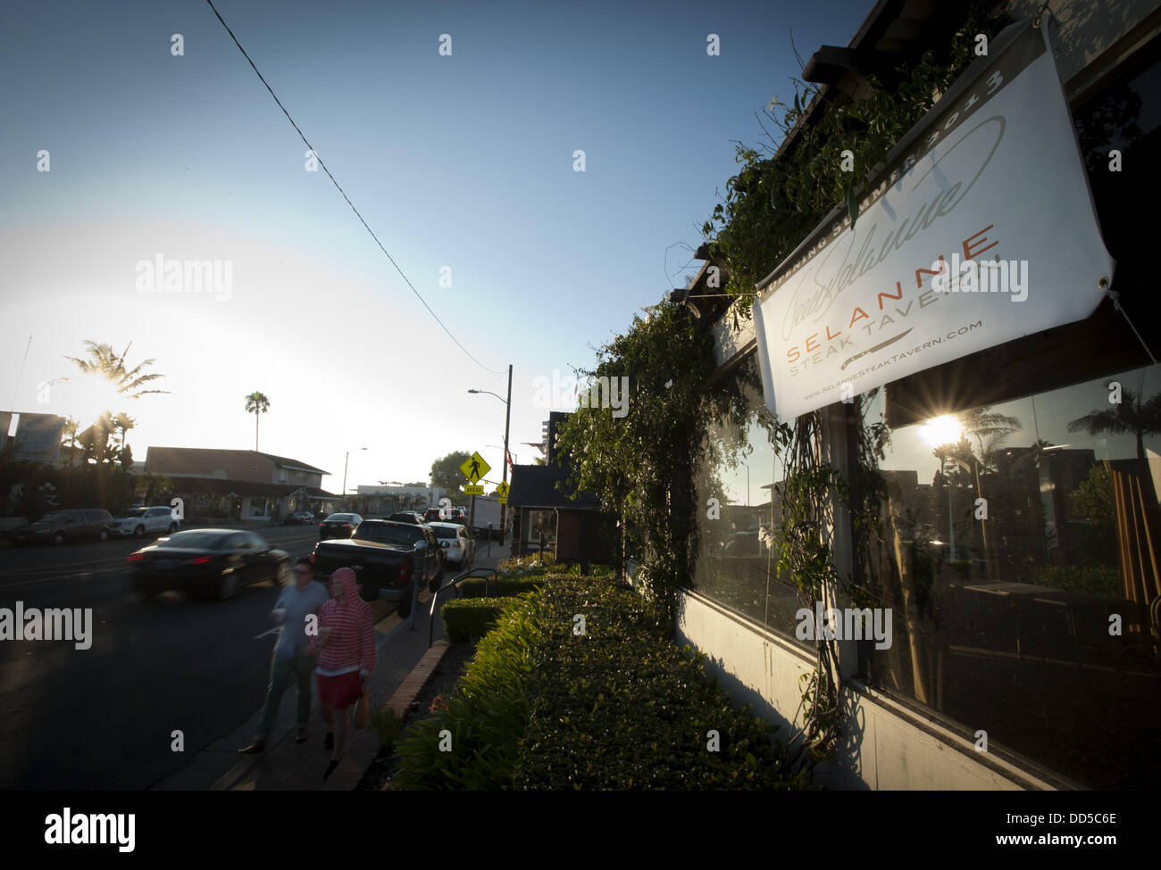Aug. 25, 2013 - Laguna Beach, California, USA - A banner announcing ...