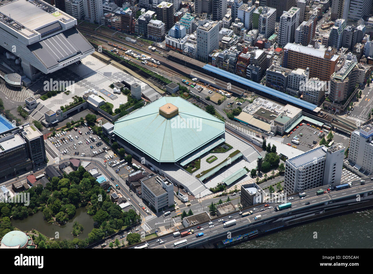Kokugikan Arena: Tokyo, Japan: Aerial view of proposed venue for the ...