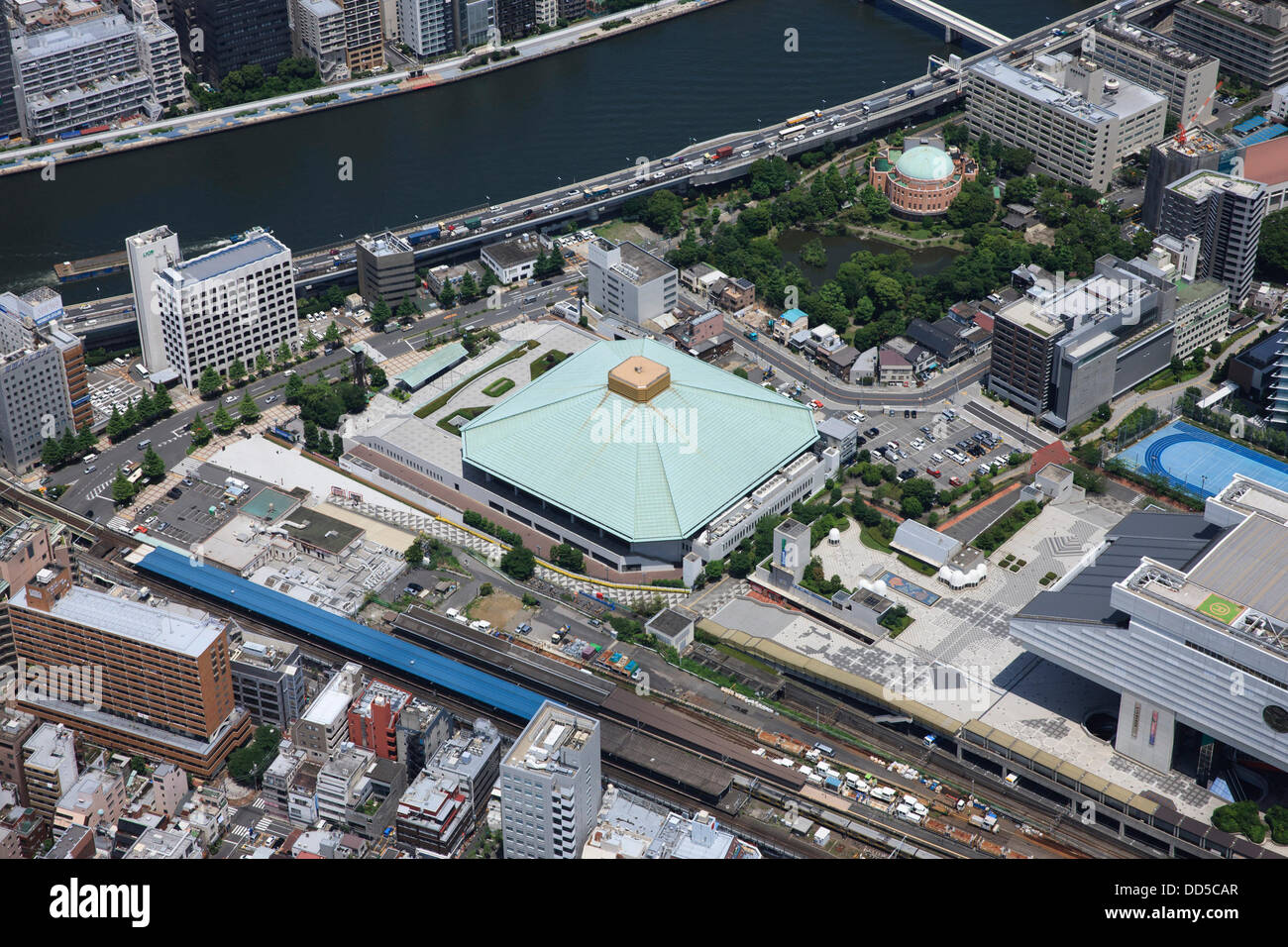 Kokugikan Arena: Tokyo, Japan: Aerial view of proposed venue for the ...