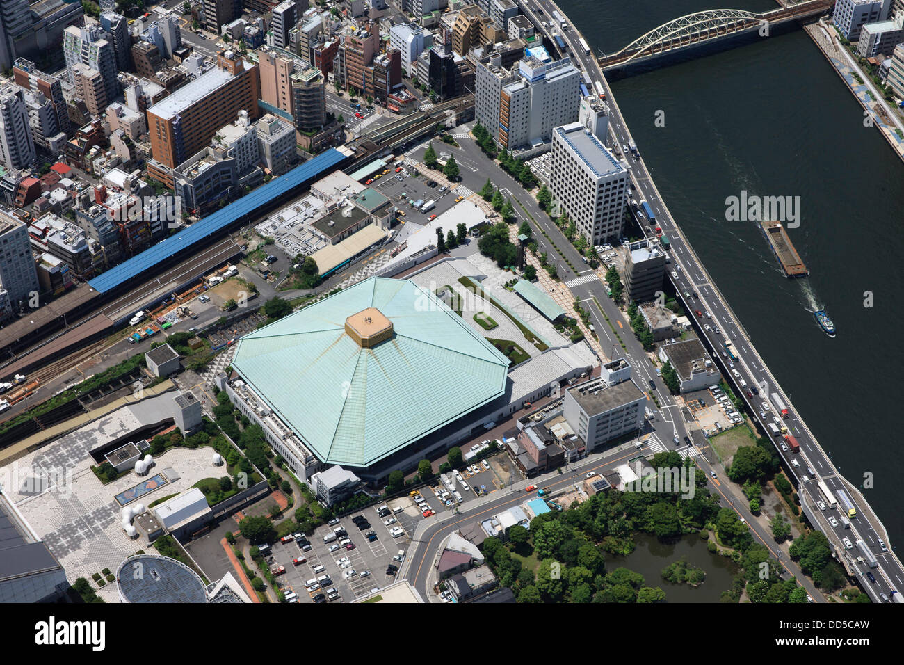 Kokugikan Arena: Tokyo, Japan: Aerial view of proposed venue for the ...