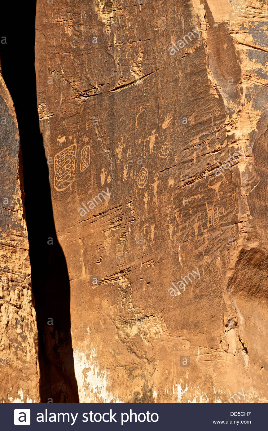 petroglyphs near Moab, Utah Stock Photo, Royalty Free Image: 59741283 ...