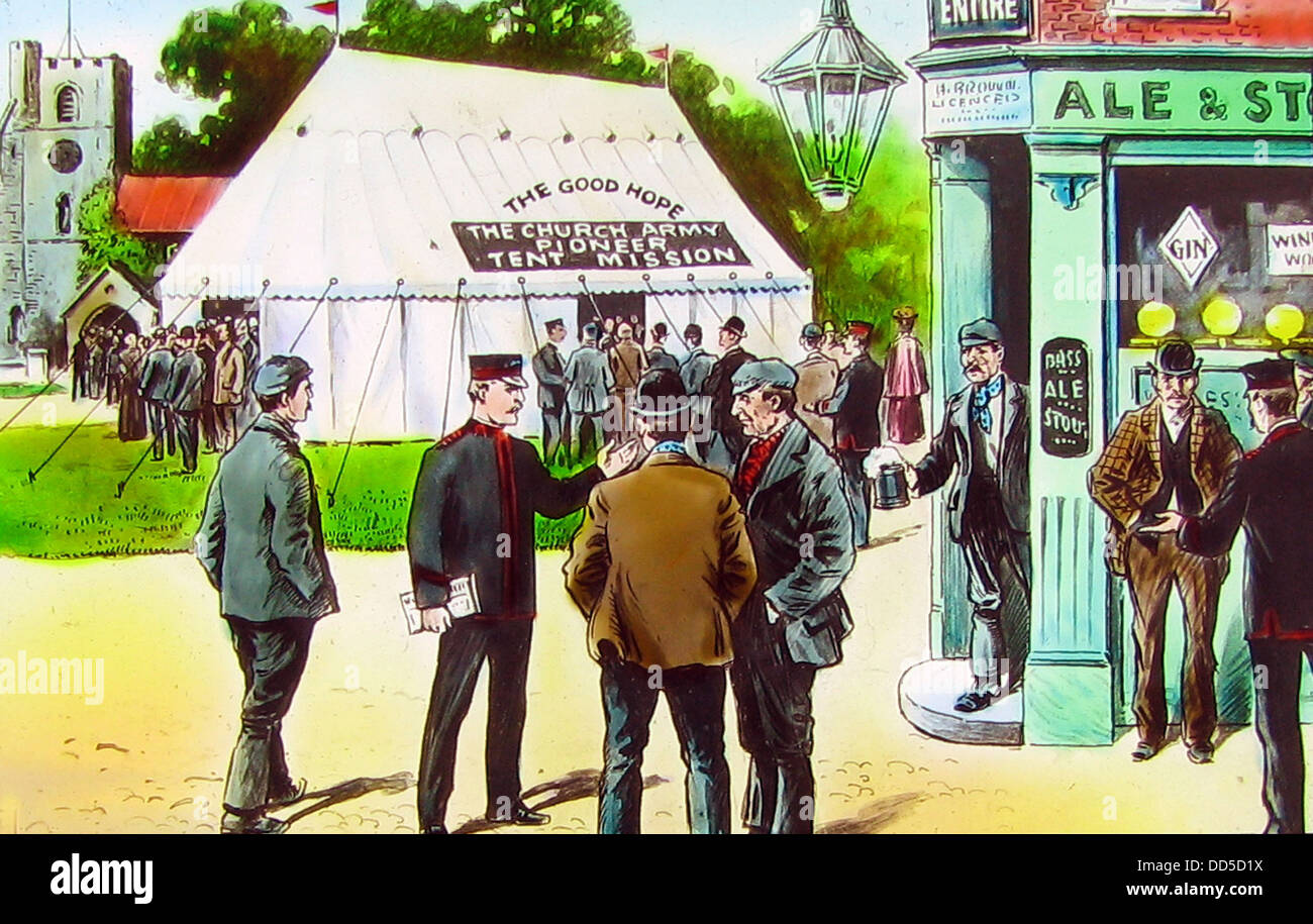 Temperance magic lantern slide Victorian period Stock Photo - Alamy