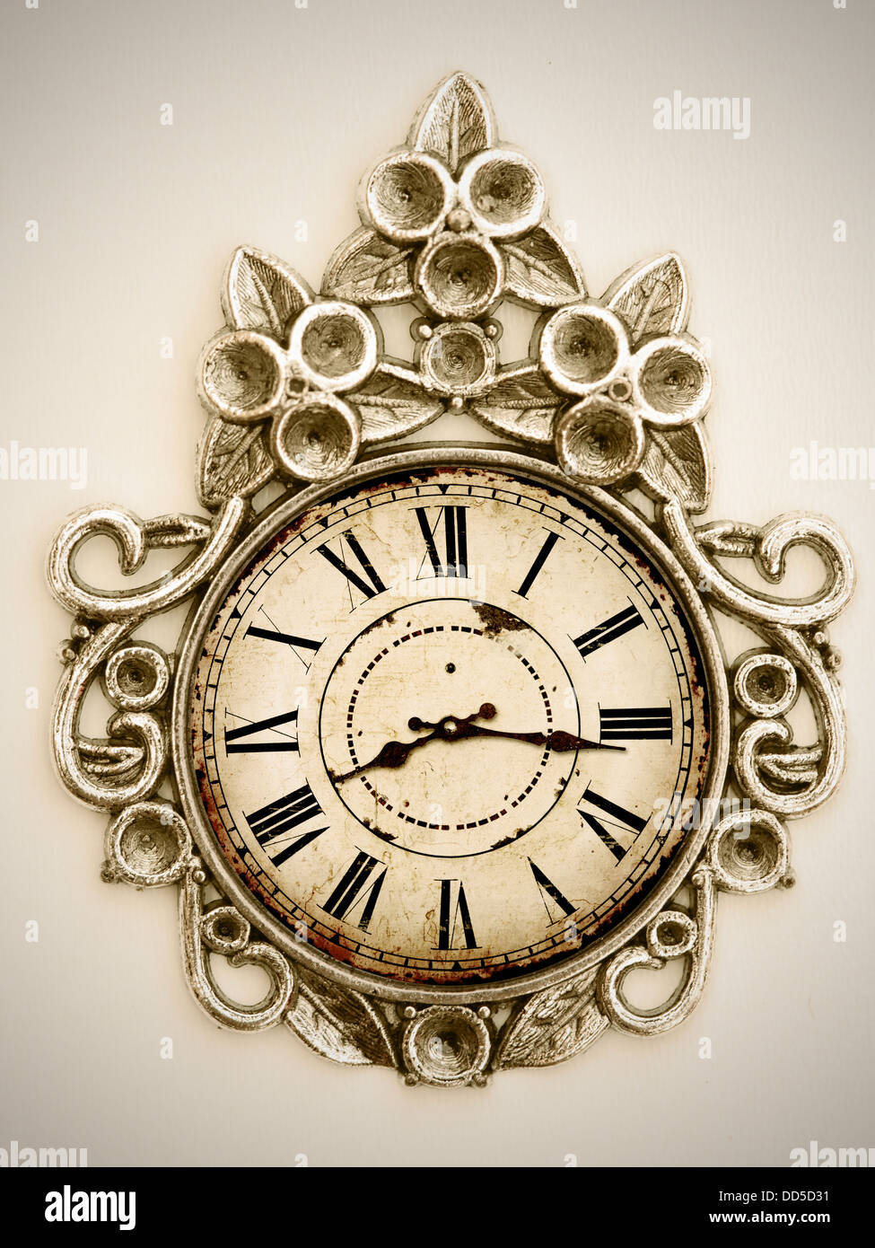 an old and vintage wall clock Stock Photo - Alamy