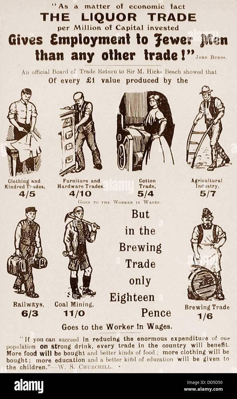 Temperance magic lantern slide Victorian period Stock Photo - Alamy
