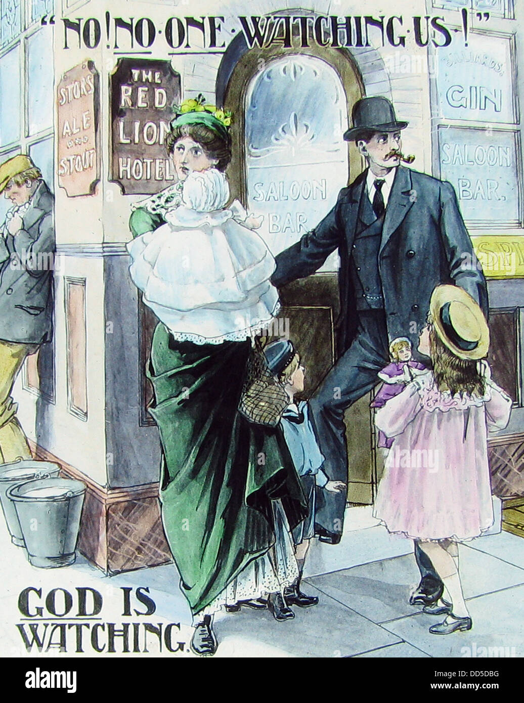 Temperance magic lantern slide Victorian period Stock Photo - Alamy