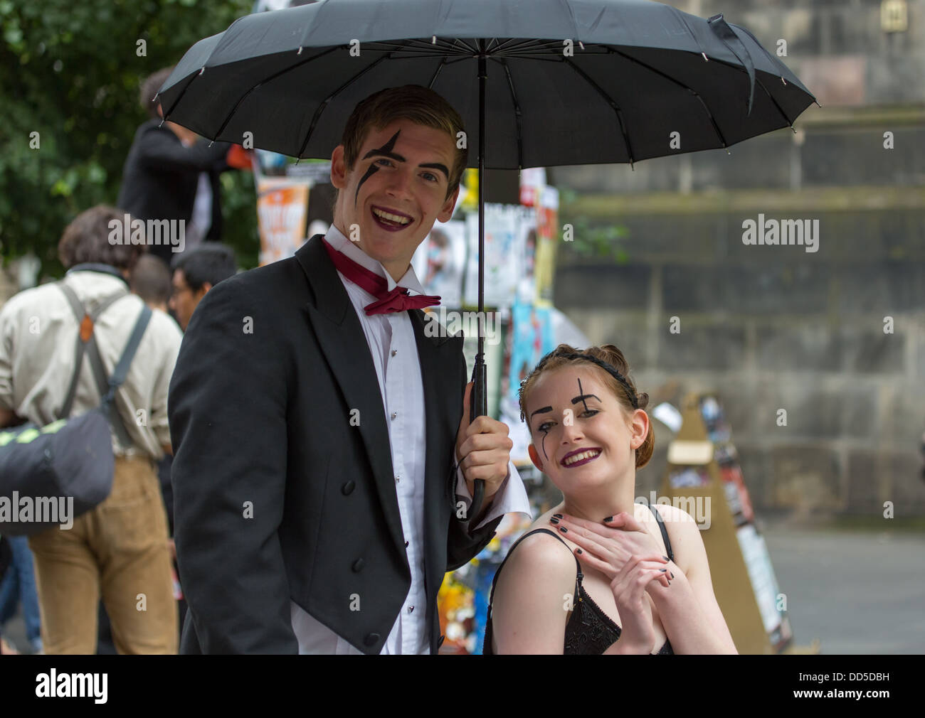 Actors at the Edinburgh Festival Fringe promoting their production on ...