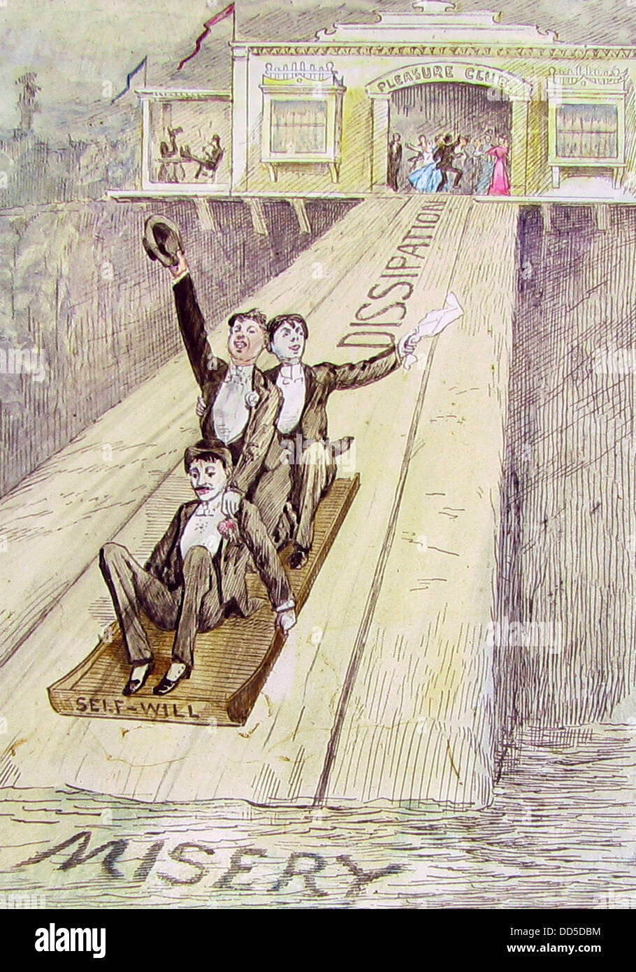 Temperance magic lantern slide Victorian period Stock Photo - Alamy