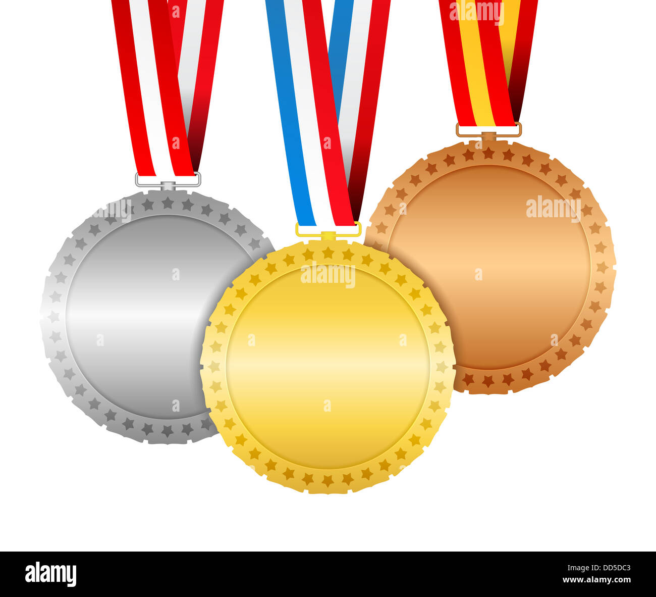 Gold silver bronze medal set hi-res stock photography and images - Alamy