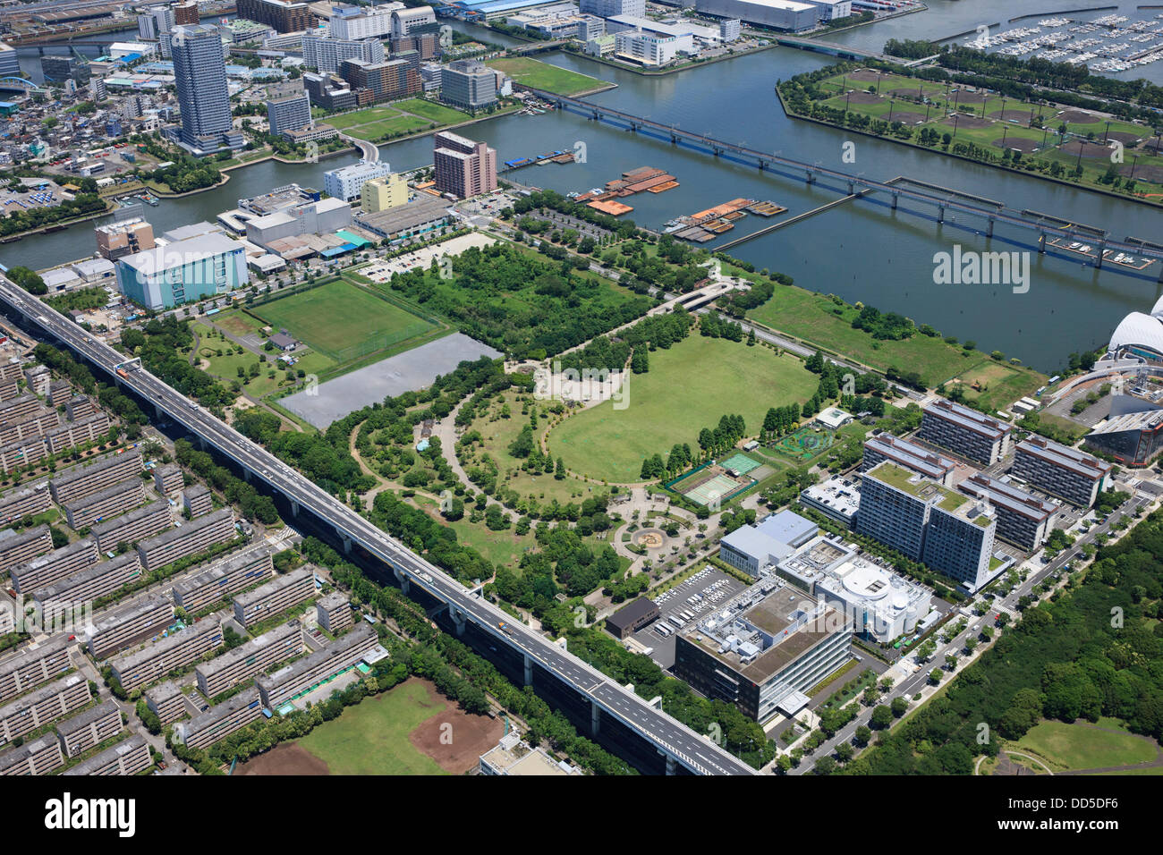 Waterpolo Arena: Tokyo, Japan: Aerial view of proposed venue for the ...