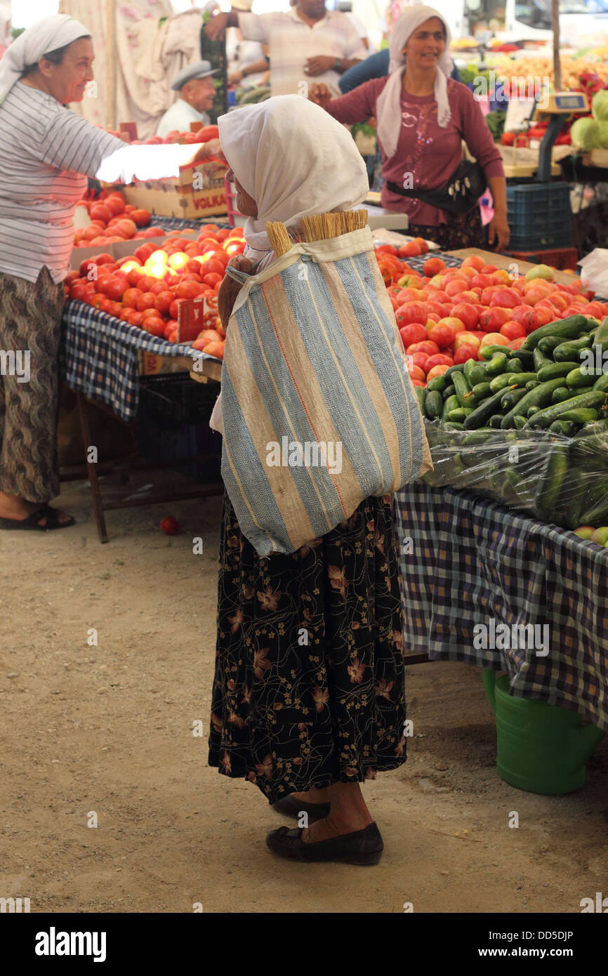 Fresh fruit and vegetable produce for sale at a local market in Calis ...
