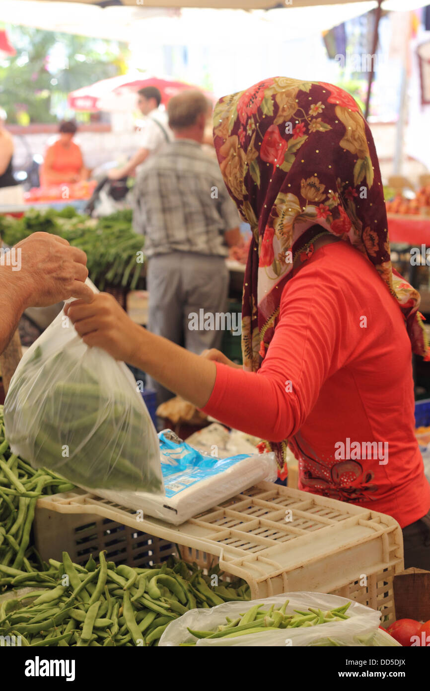 Fresh fruit and vegetable produce for sale at a local market in Calis ...