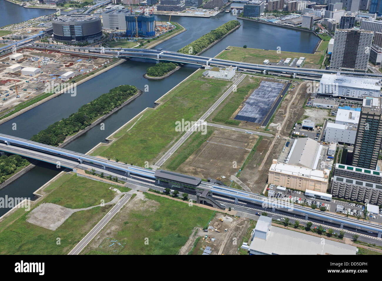 Ariake BMX course: Tokyo, Japan: Aerial view of proposed venue for the ...