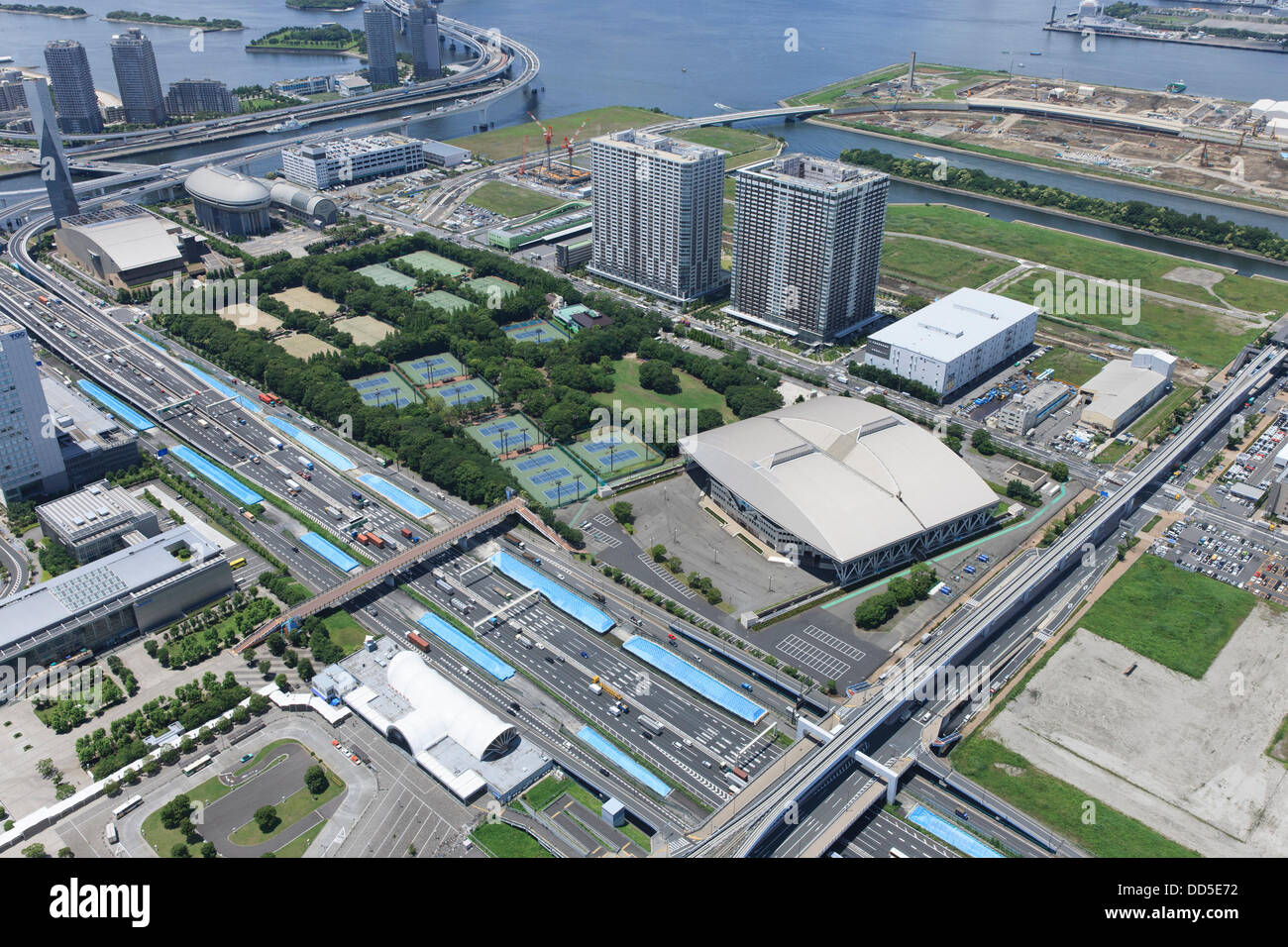 Ariake Tennis Park: Tokyo, Japan: Aerial view of proposed venue for the ...