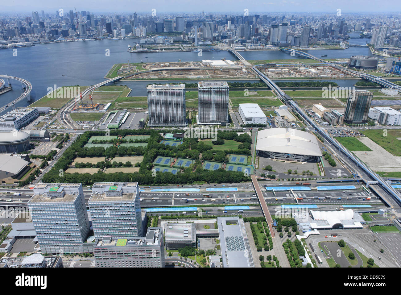 Ariake Tennis Park: Tokyo, Japan: Aerial view of proposed venue for the ...