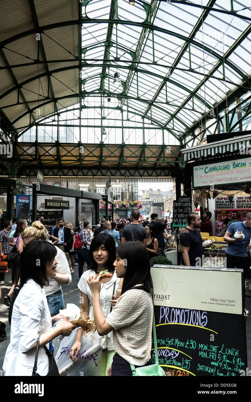 The interior of Borough Market in London Stock Photo - Alamy