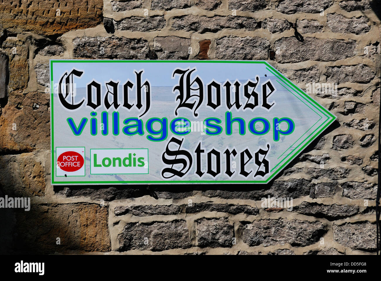 village shop sign Castleton Derbyshire England uk Stock Photo - Alamy