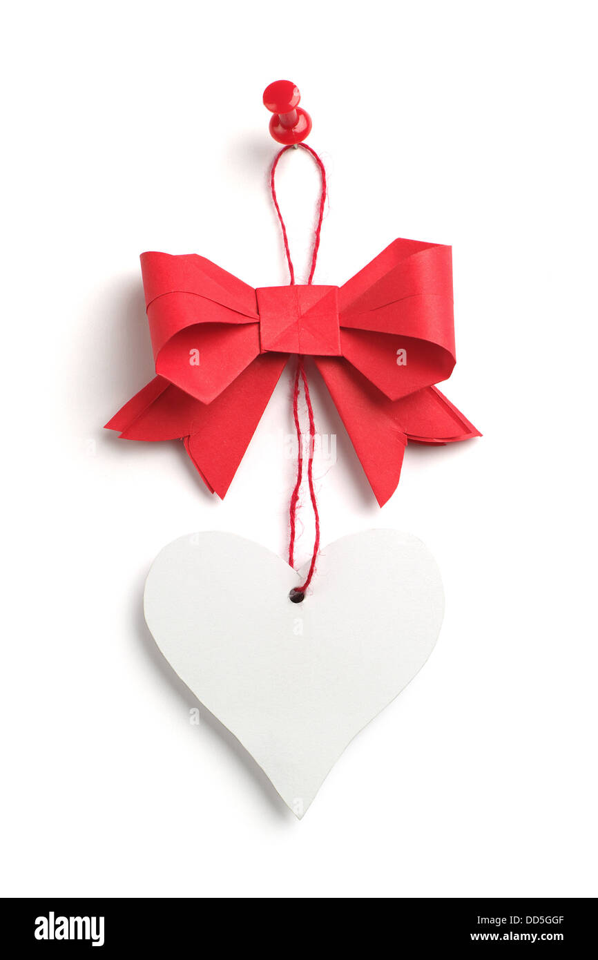 Background red bow made Cut Out Stock Images & Pictures - Alamy