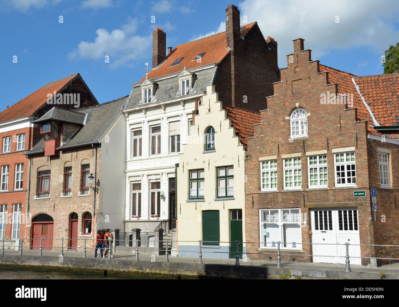 Canal-side buildings, Bruges, Belgium Stock Photo - Alamy